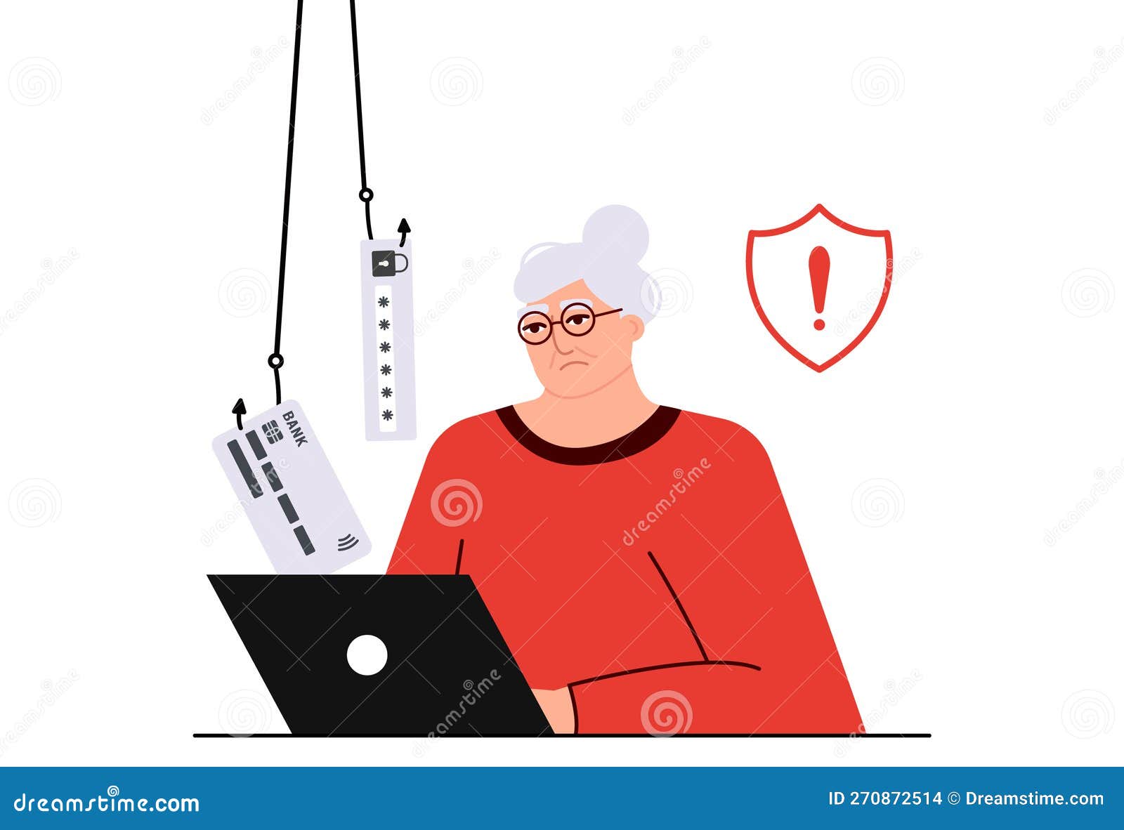 A Frustrated and Sad Man Looks into a Computer in Which a Hacker and ...