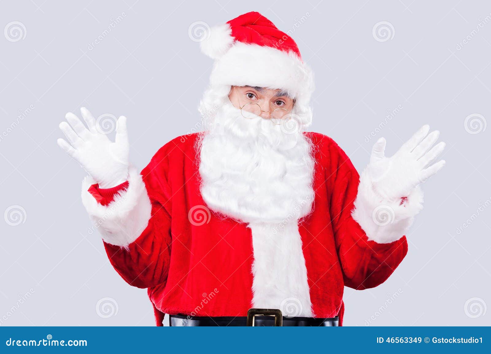 Frustrated Santa. stock image. Image of holidays, background - 46563349