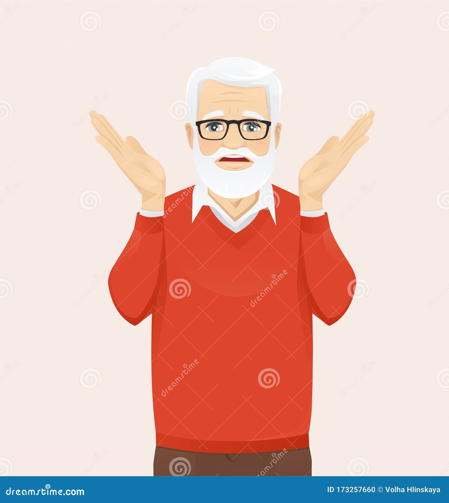 Frustrated senior man stock vector. Illustration of elder - 173257660