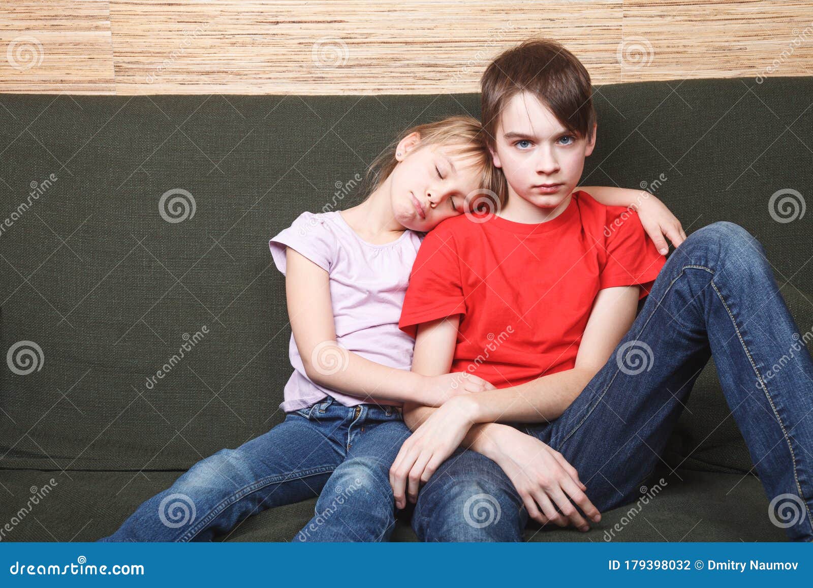 Frustrated Siblings Locked in at Home during Self-isolation Stock Photo ...