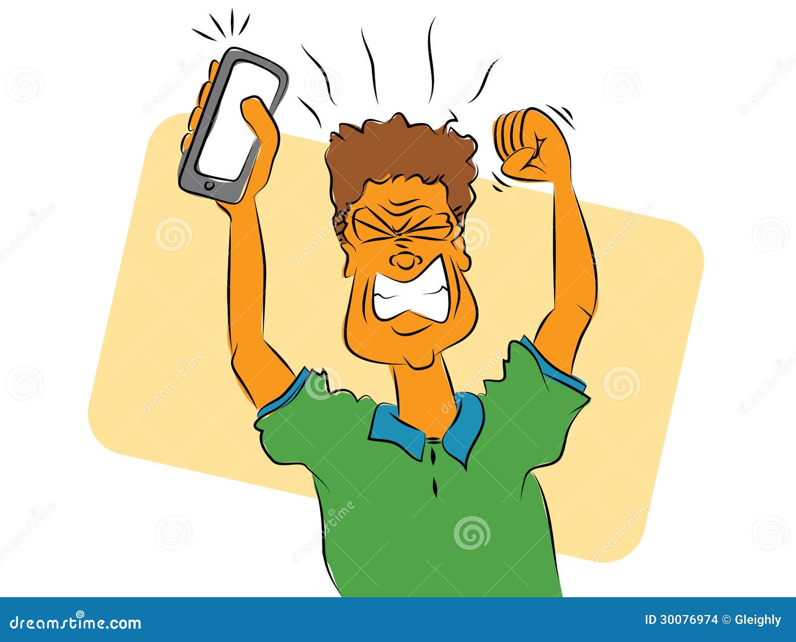 Angry Cell Phone Man Stock Images - Image: 30076974