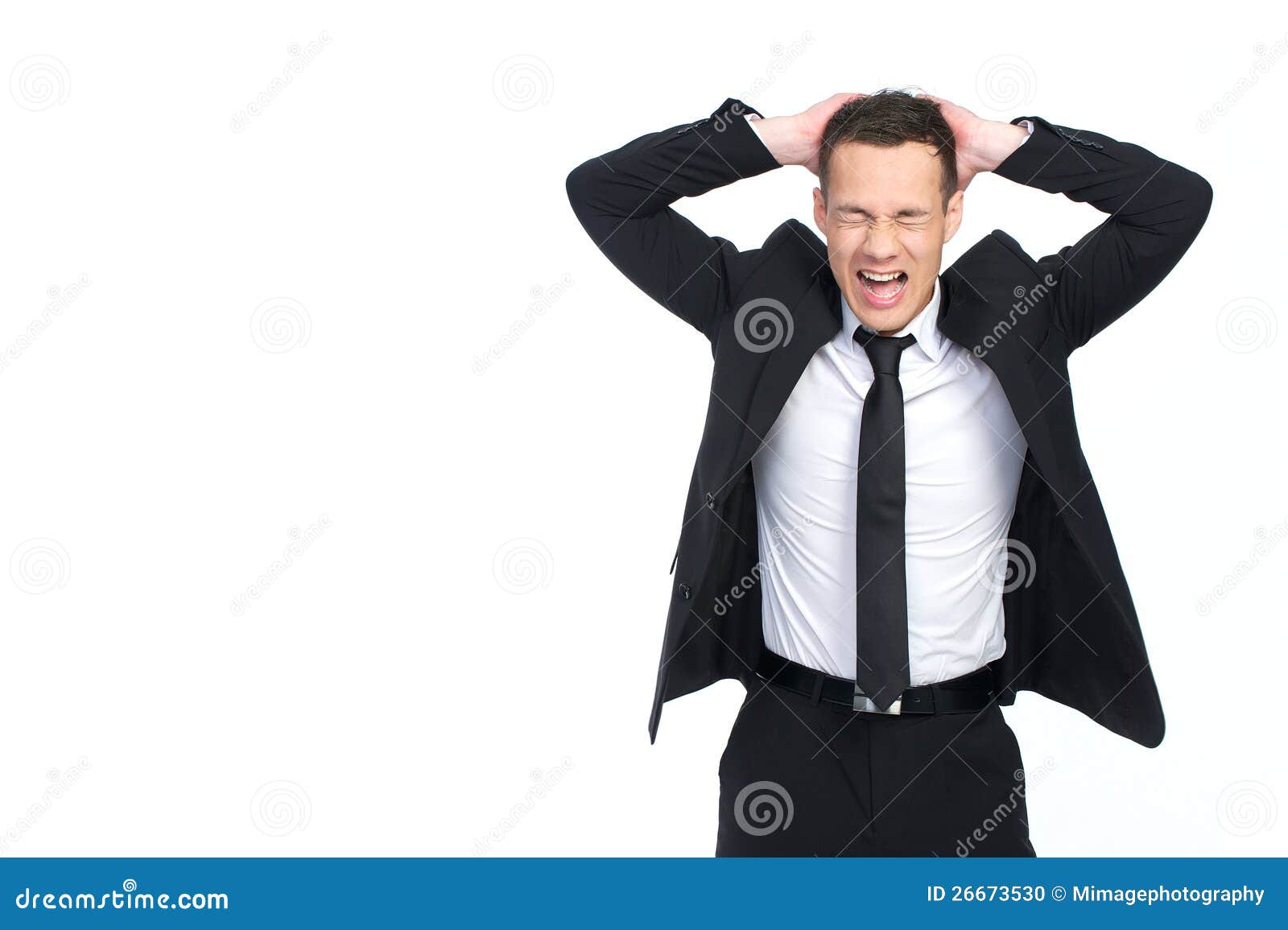 Frustrated and Stressed Businessman Stock Photo - Image of attractive ...