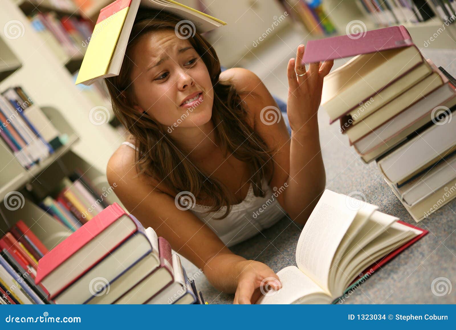 Frustrated Student stock photo. Image of life, education - 1323034
