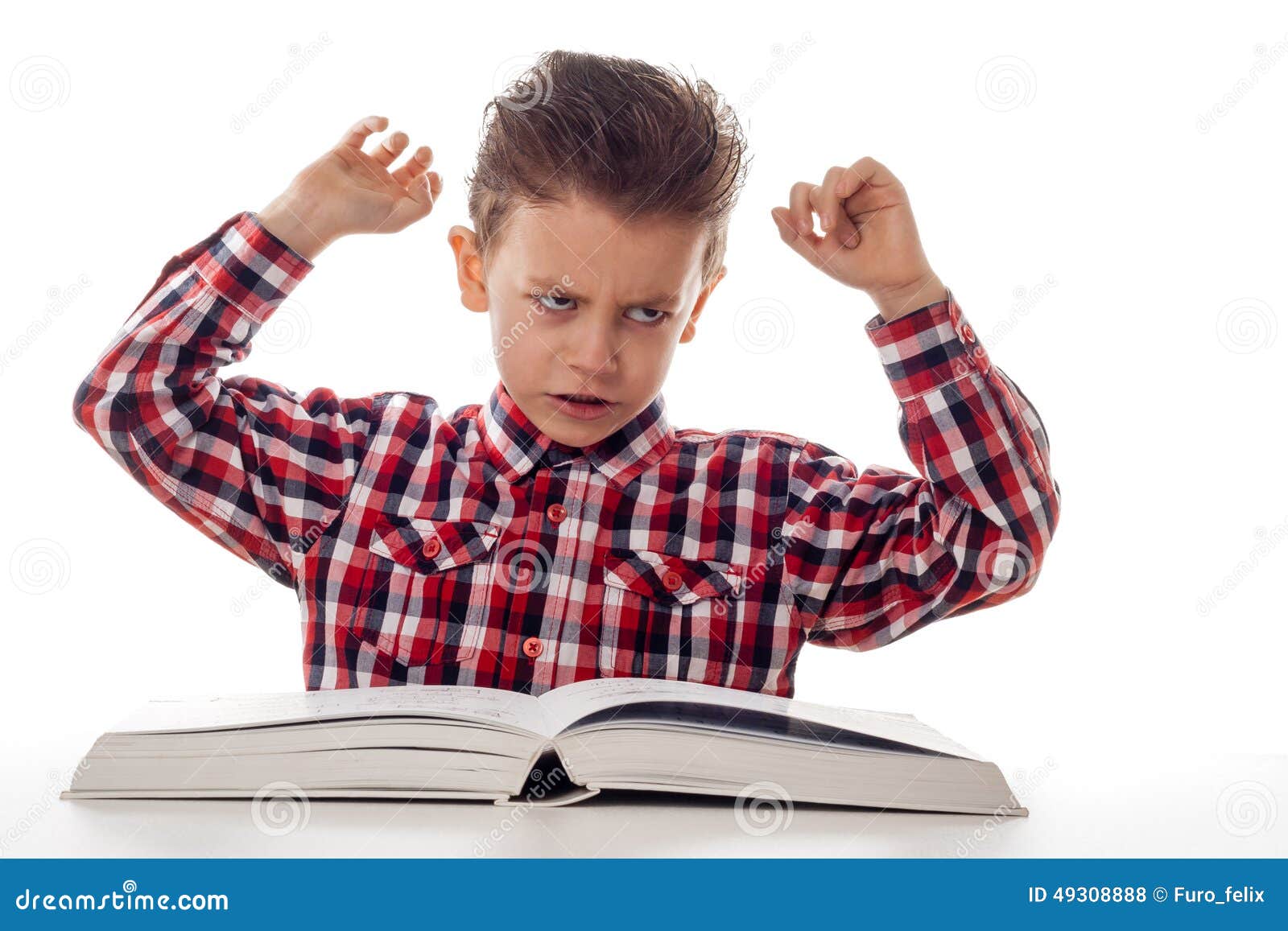 Frustrated student stock photo. Image of homework, learning - 49308888