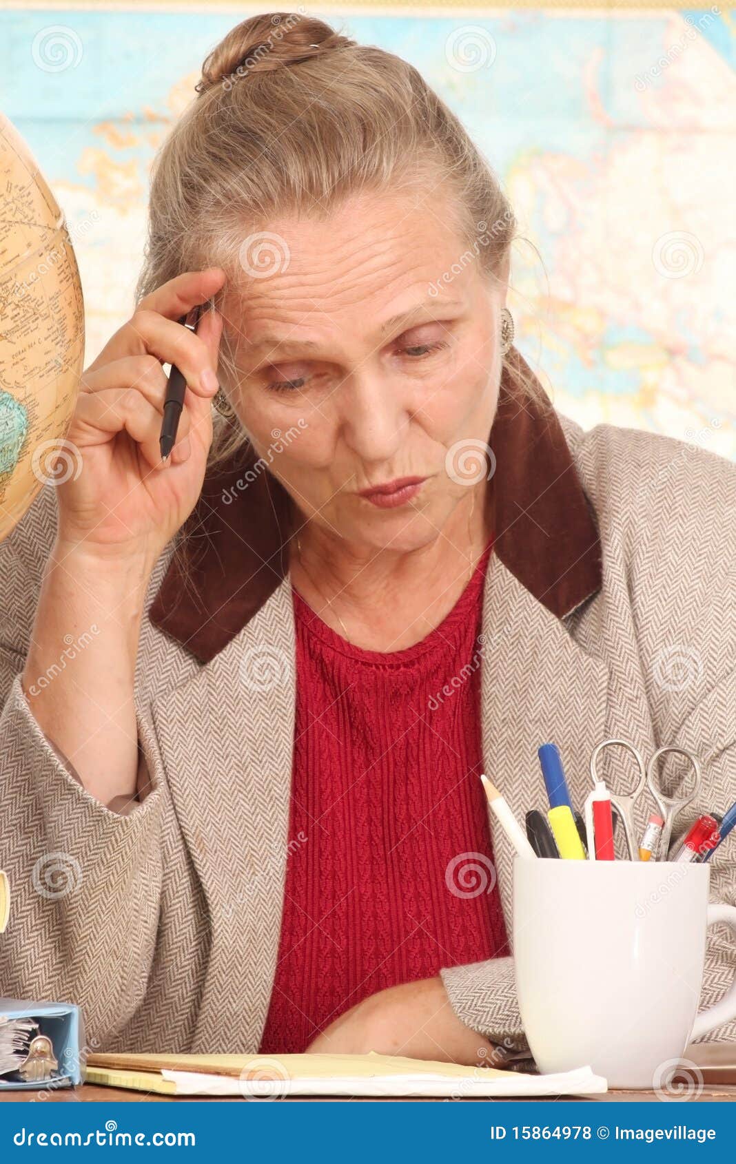 Frustrated teacher stock photo. Image of education, school - 15864978