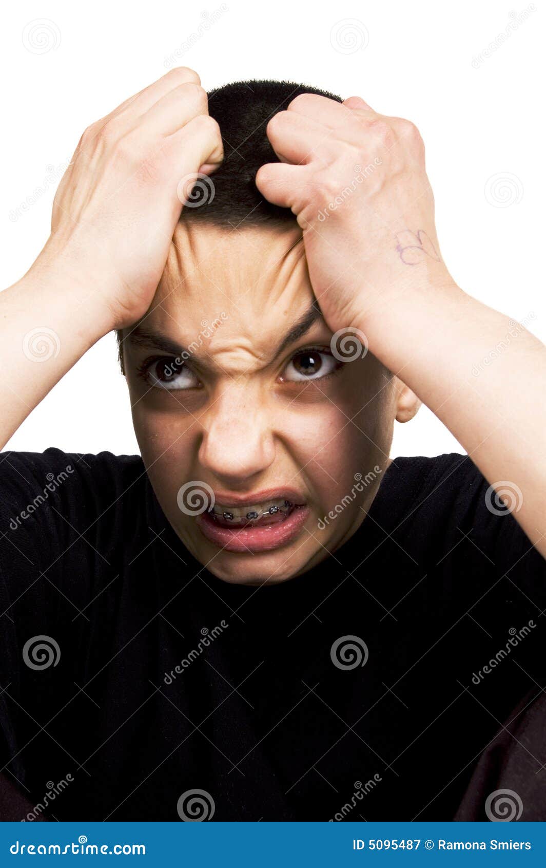 Frustrated teenage boy stock image. Image of childre, look - 5095487