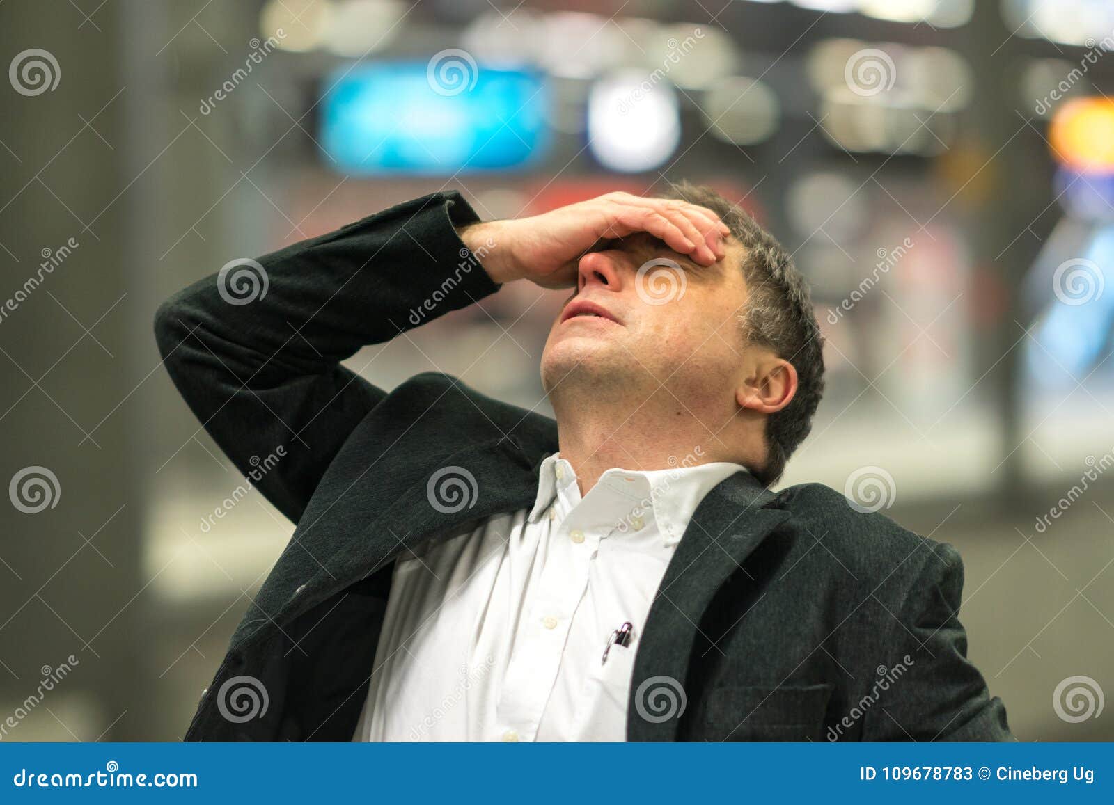 Frustrated Traveller Missing His Train Stock Image - Image of people ...