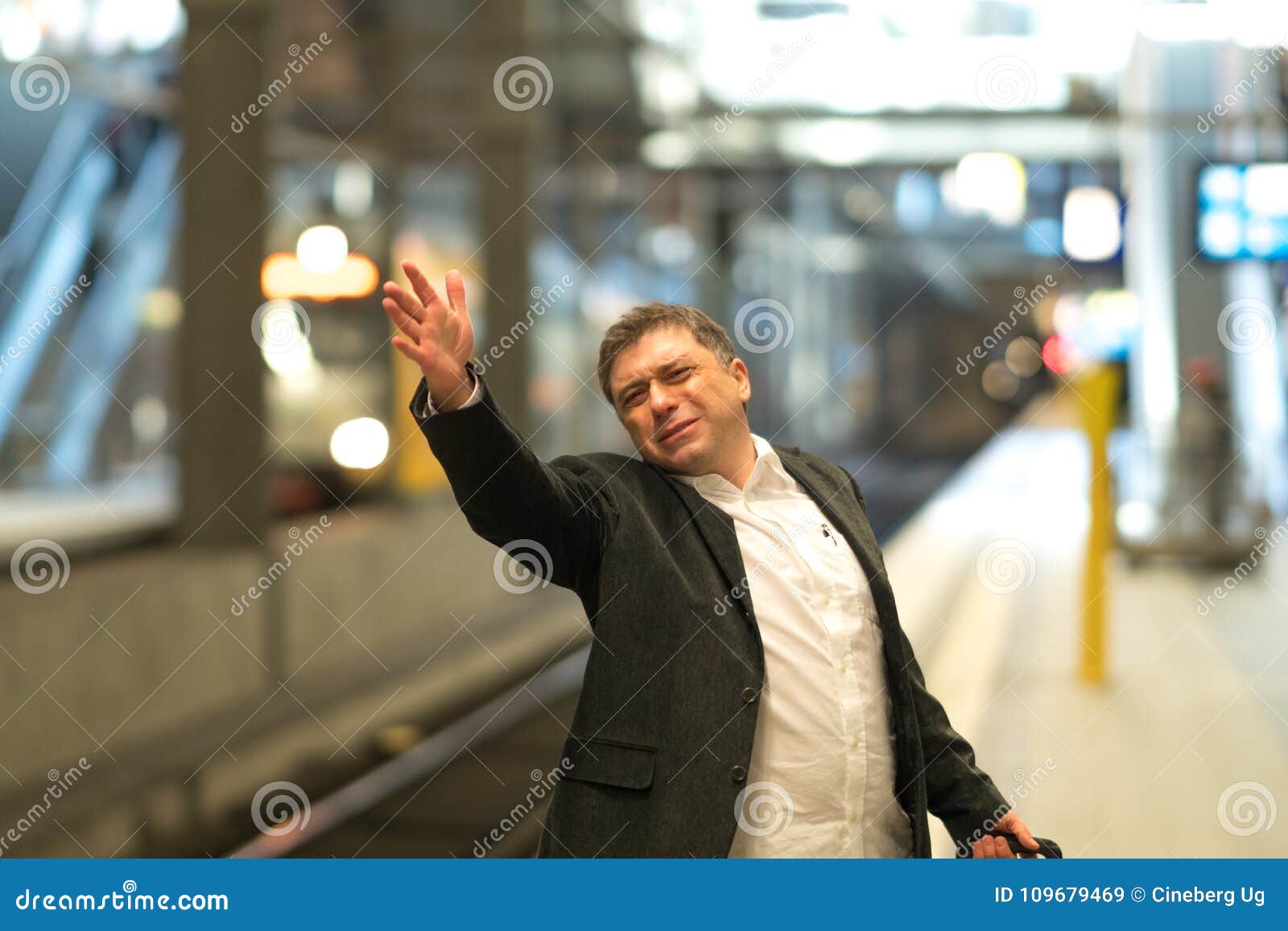 Frustrated Traveller Missing His Train Stock Image - Image of people ...