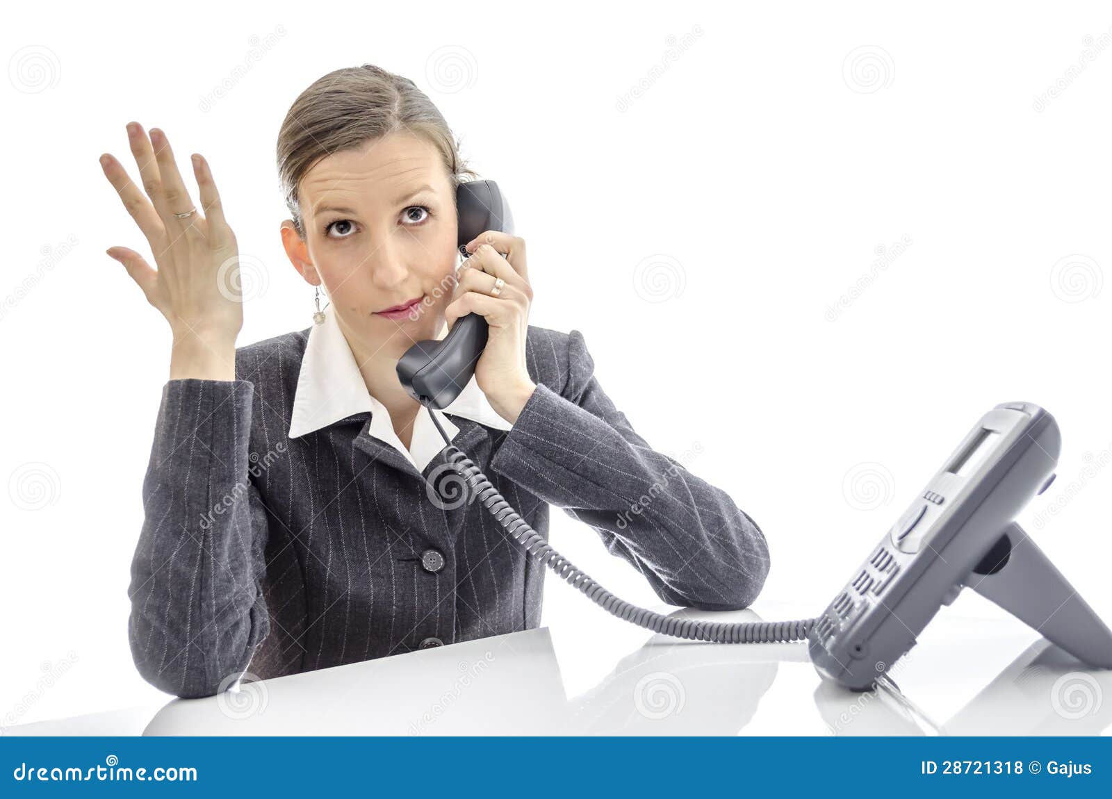 Frustrated Woman Making a Phone Call Stock Photo - Image of charming ...