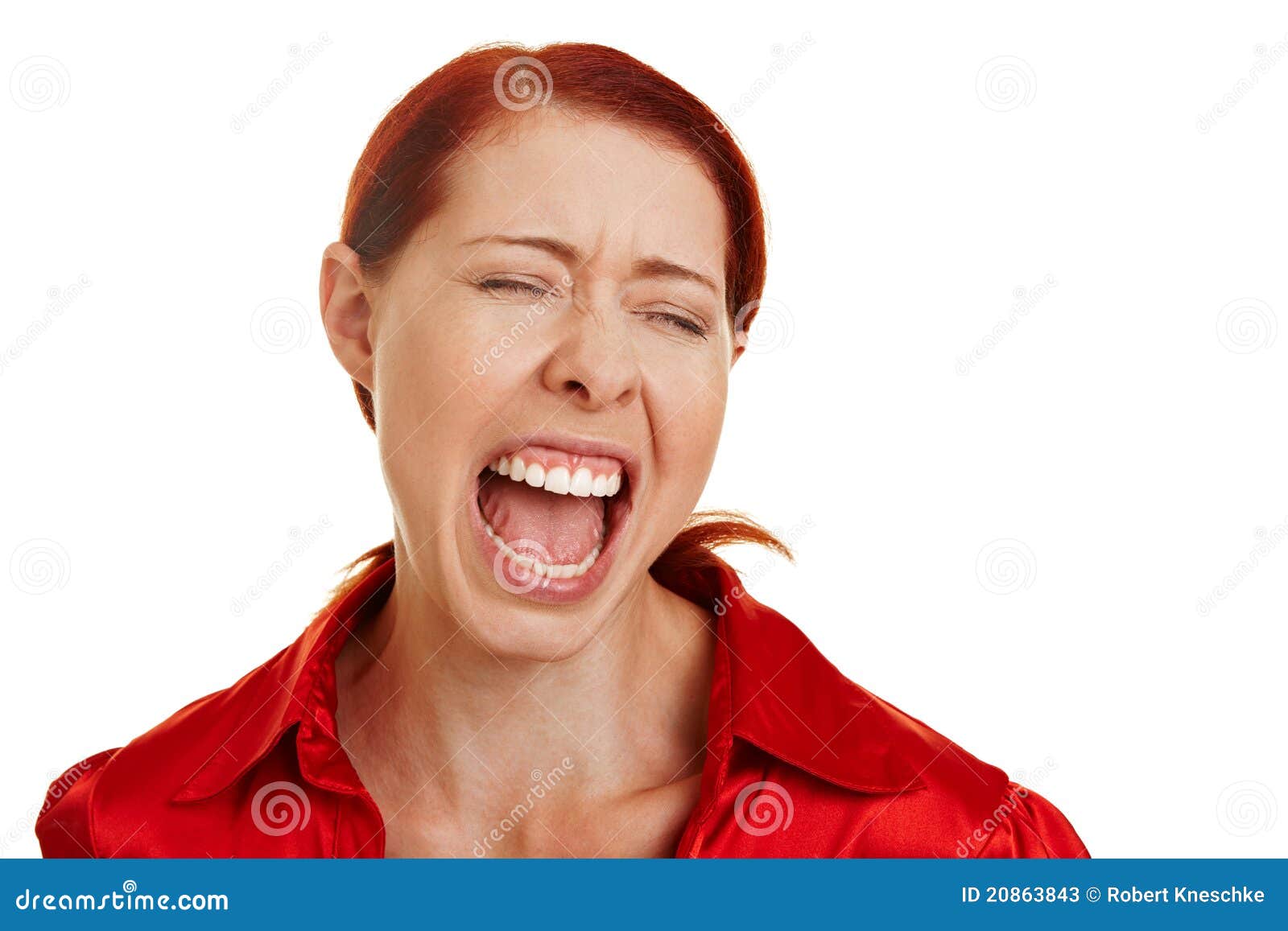 Frustrated Woman Screaming Loudly Stock Photos - Image: 20863843