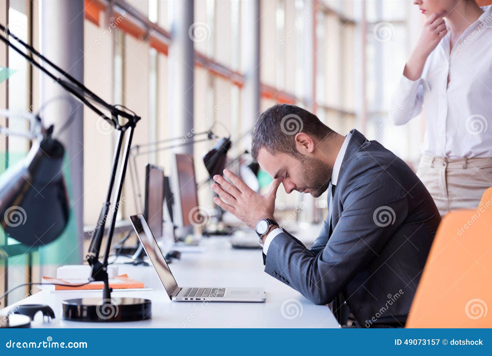 Frustrated Young Business Man Stock Image - Image of desperate ...