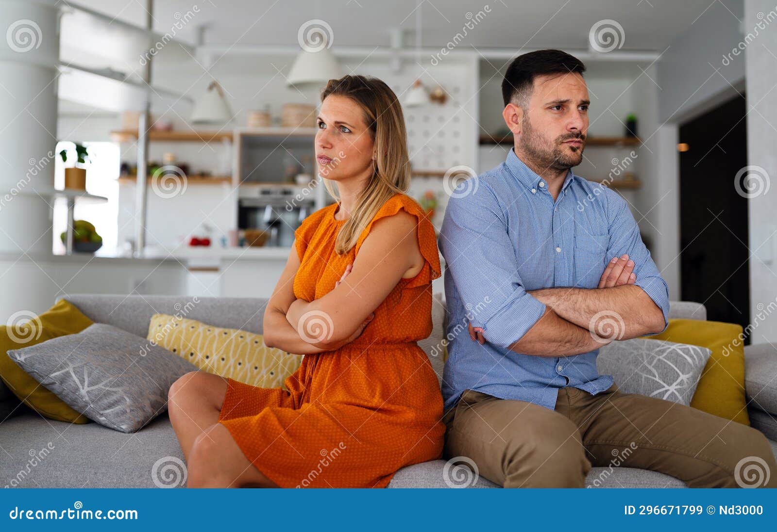 Frustrated Young Couple Arguing and Having Marriage Problems. Divorce ...