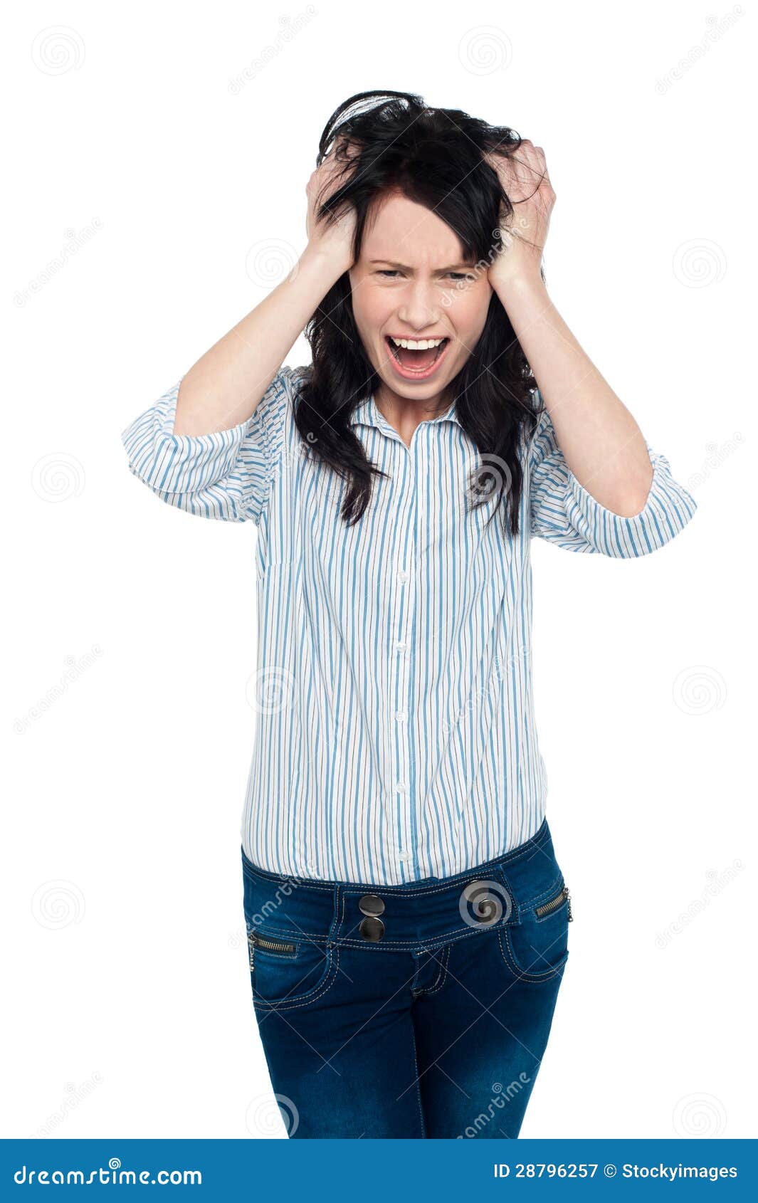 Screaming Loud, Angry Man With Red Hairs Royalty-Free Stock Photo ...