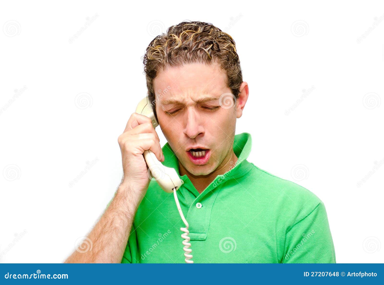 Frustrated Young Man on the Phone Stock Photo - Image of rage, adult ...
