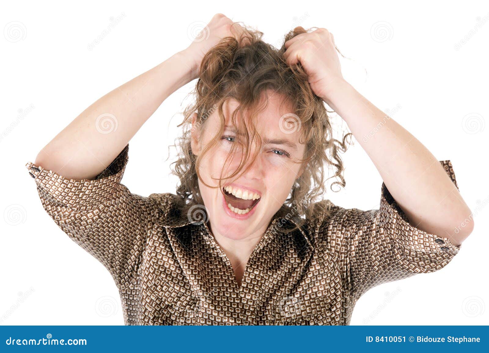 Frustrated Young Woman Cannot Decide What To Wear From Her Closet ...