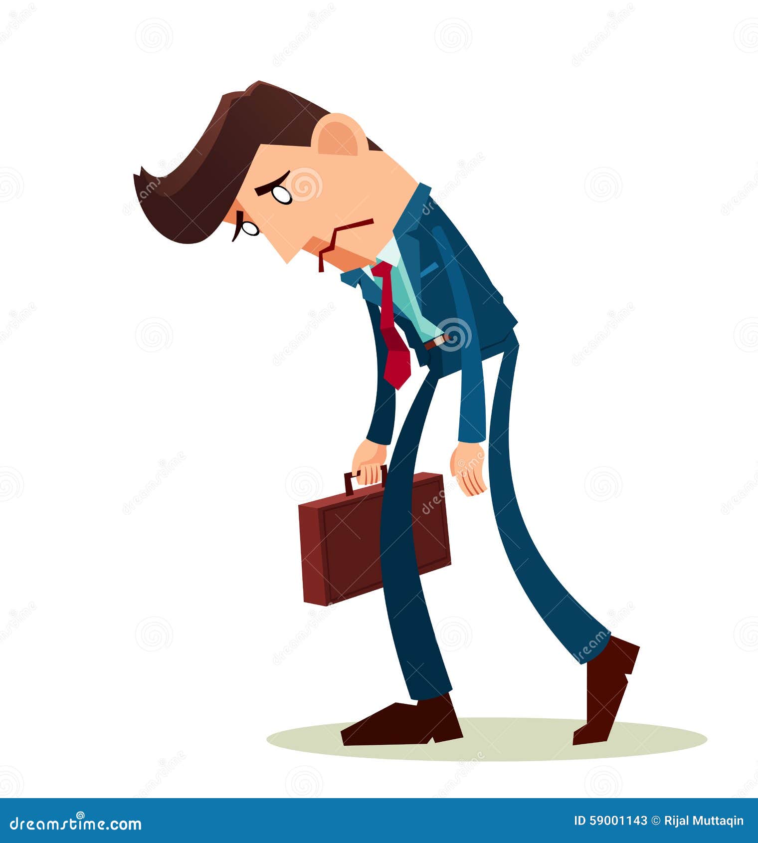 Frustrated young worker stock vector. Illustration of employee - 59001143