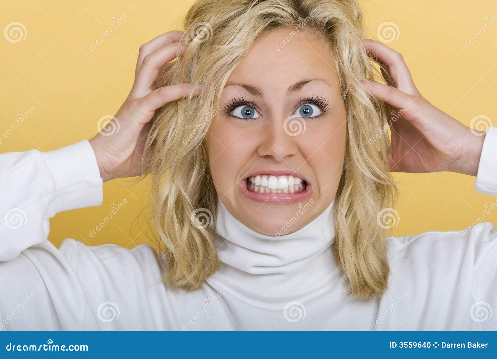 Frustratie stock foto. Image of grappig, glimlachen, meisje - 3559640