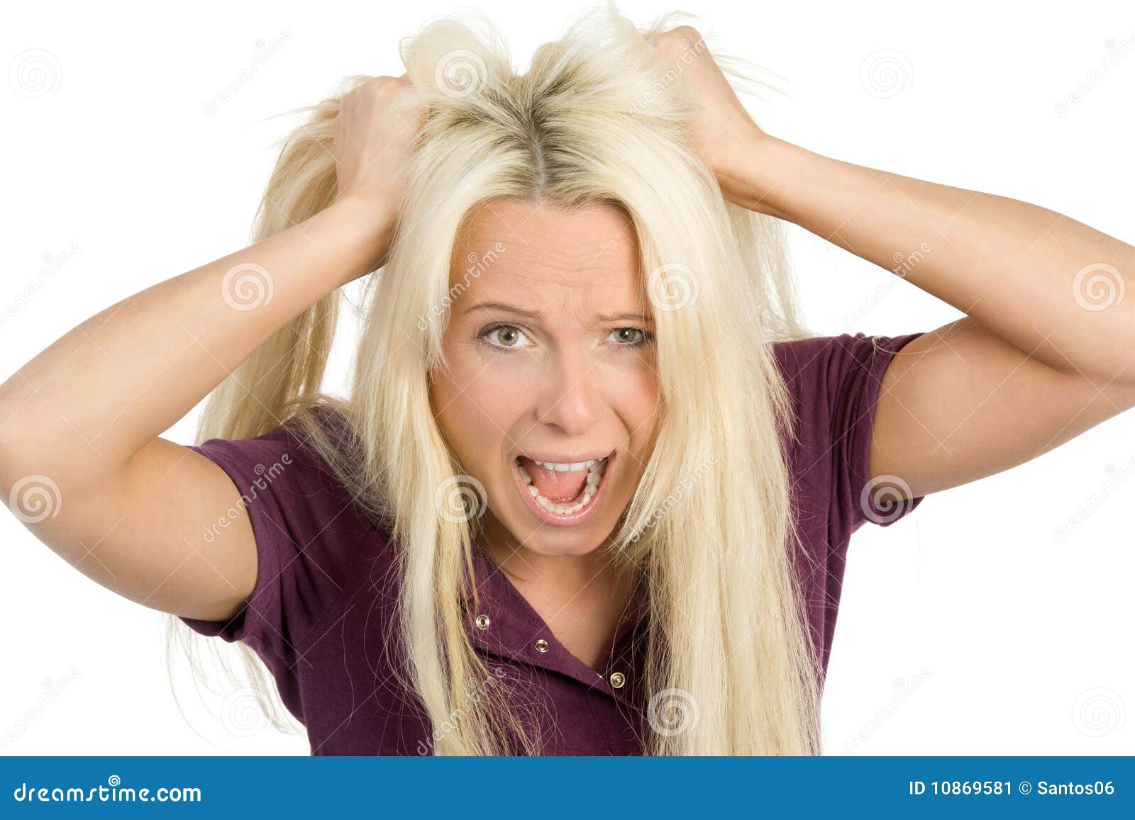 Frustration stock image. Image of explode, hair, hief - 10869581