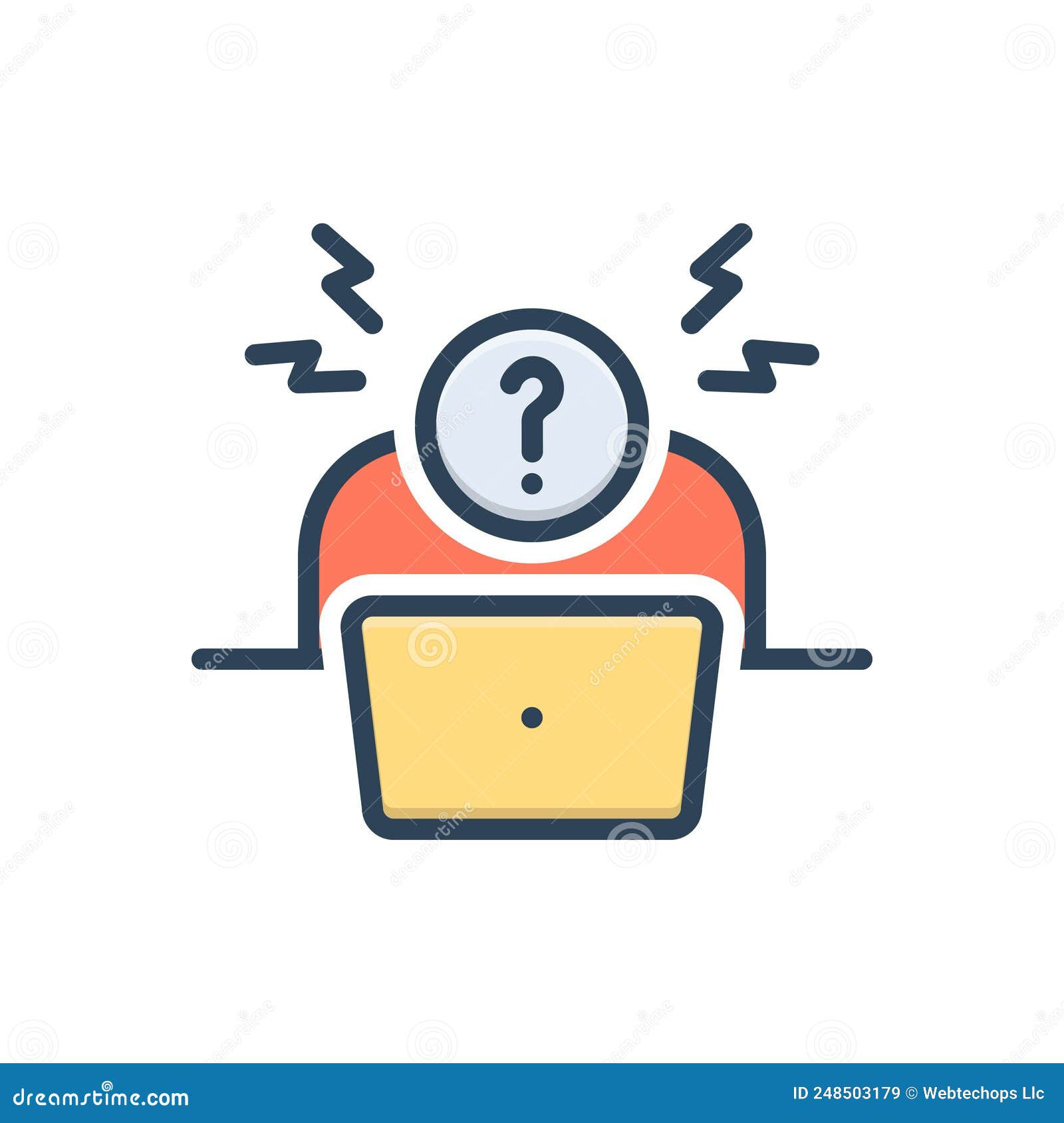 Color Illustration Icon for Frustration, Hopelss and Discouragement ...