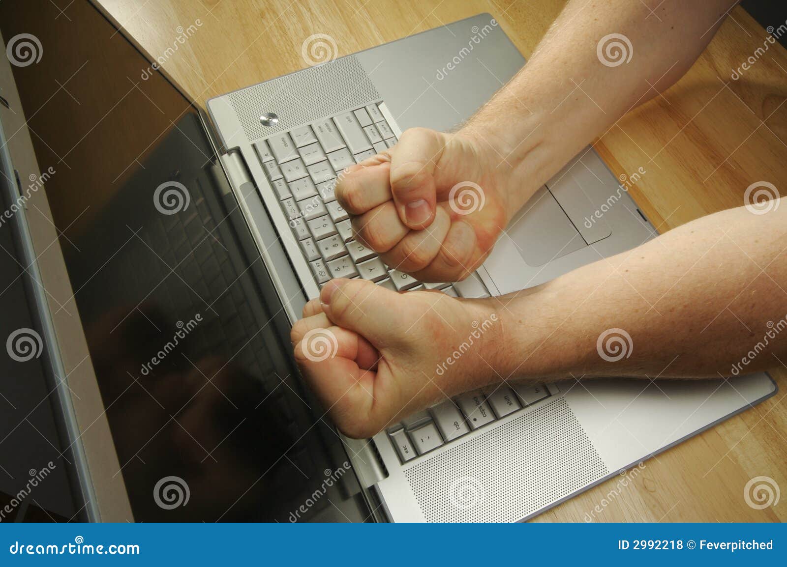 Frustration on the Laptop stock photo. Image of office - 2992218