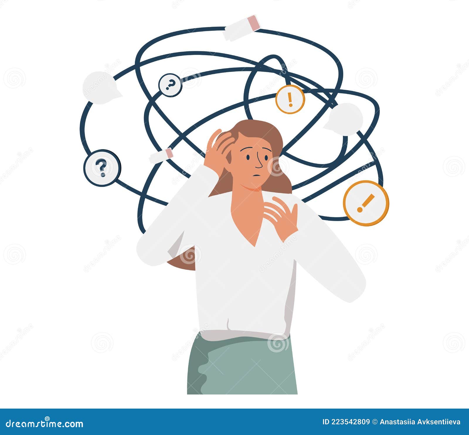 Frustration Swirl As Dizzy Mental Feeling Problem Crisis Tiny Person ...