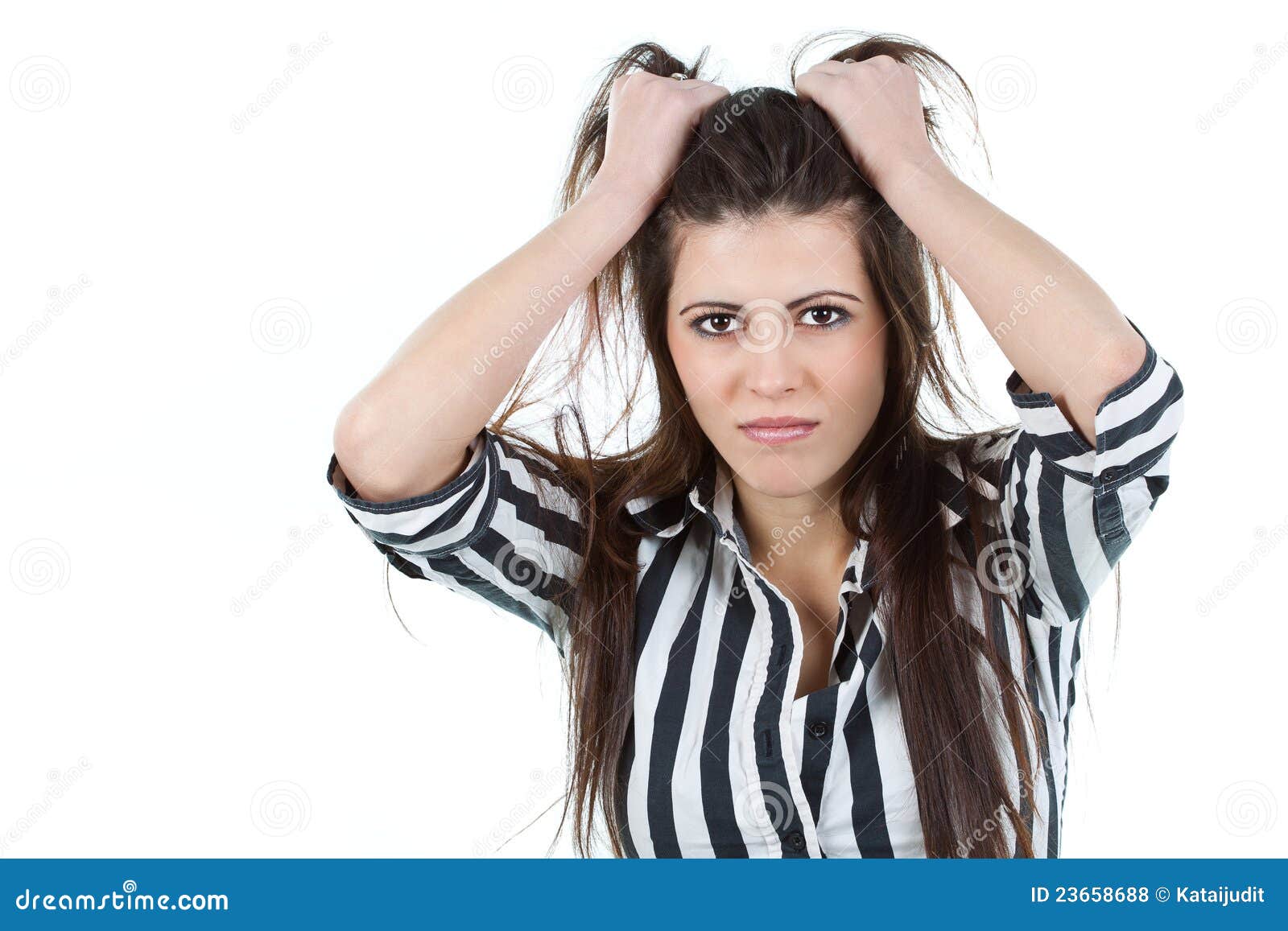 Frustrierte junge Frau stockfoto. Bild von zorn, frustriert - 23658688