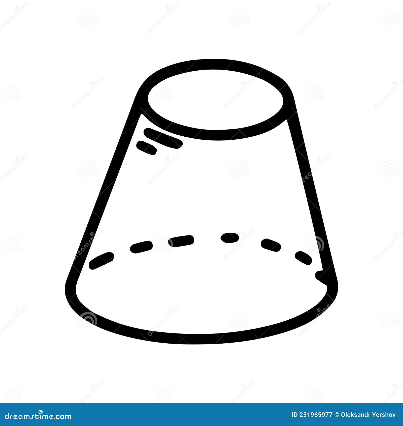 Frustum Line Vector Doodle Simple Icon Design Stock Vector ...