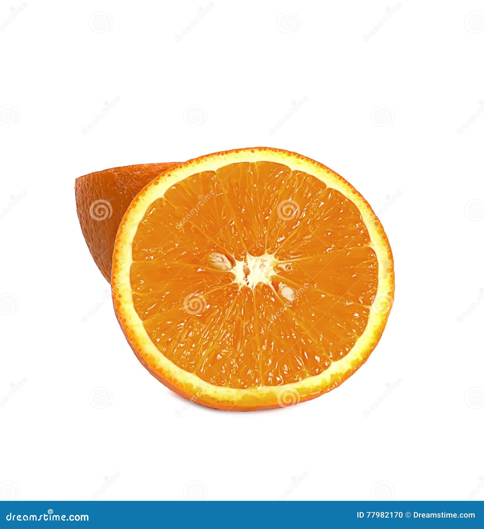 Fruta anaranjada en blanco foto de archivo. Imagen de rebanada - 77982170
