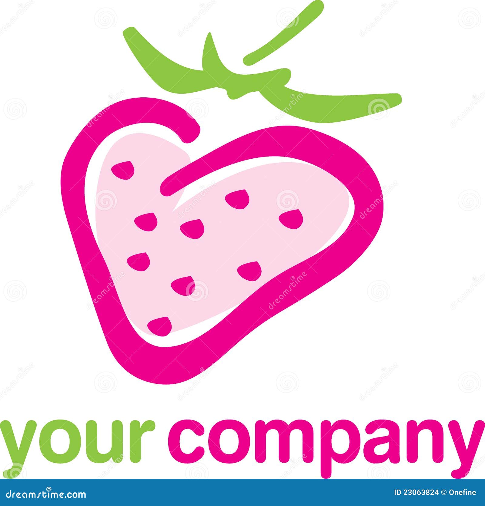 Fruta Da Morango Do Logotipo Ilustração do Vetor - Ilustração de ...