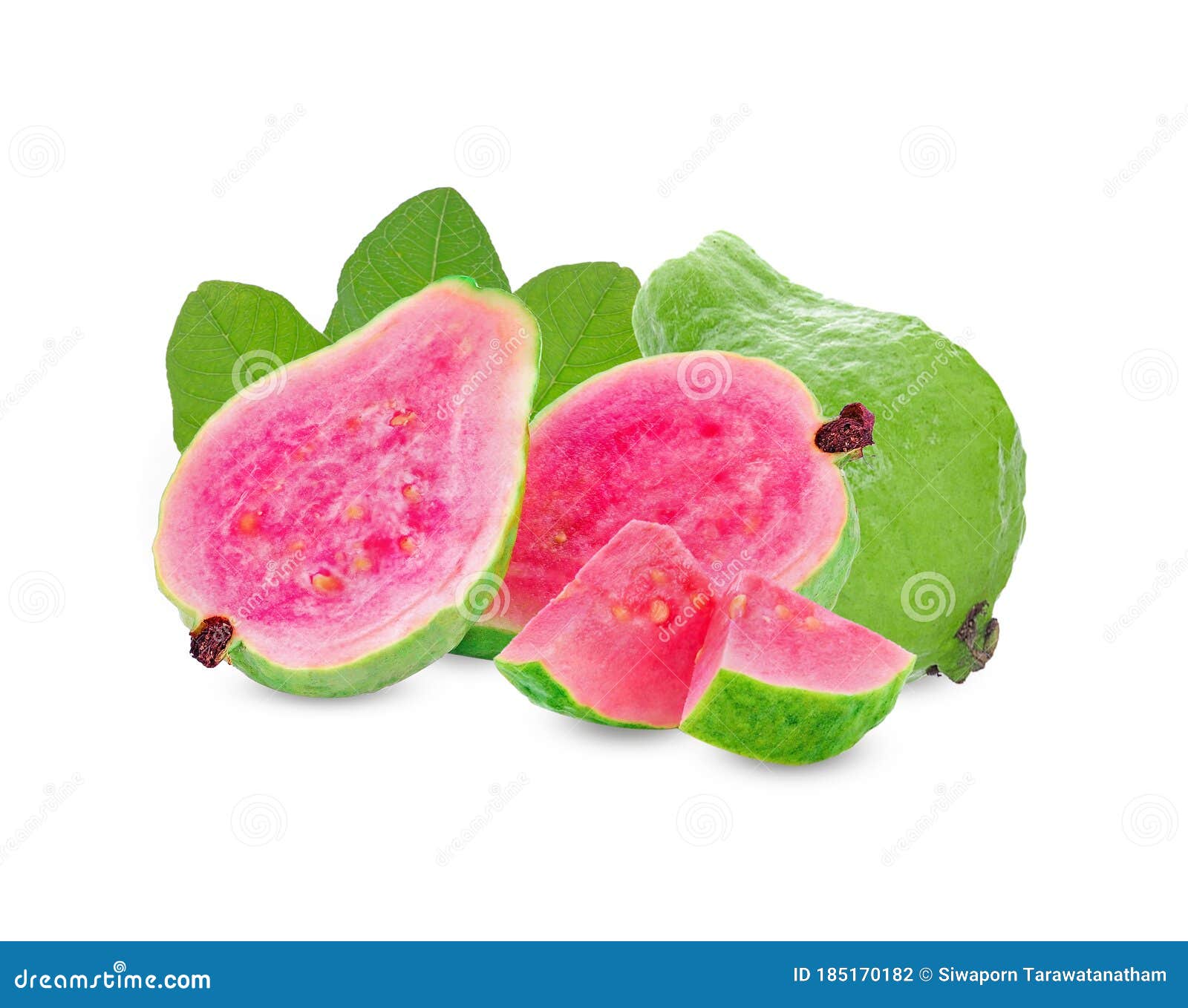 Fruta De Guayaba Rosa Sobre Fondo Blanco Foto de archivo - Imagen de ...