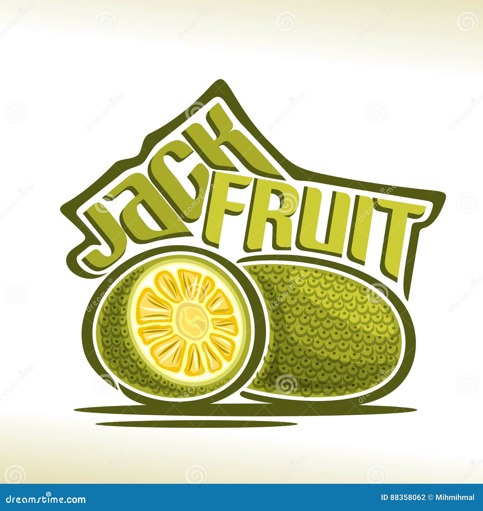 Fruta Del Jackfruit Del Logotipo Del Vector Ilustración del Vector ...