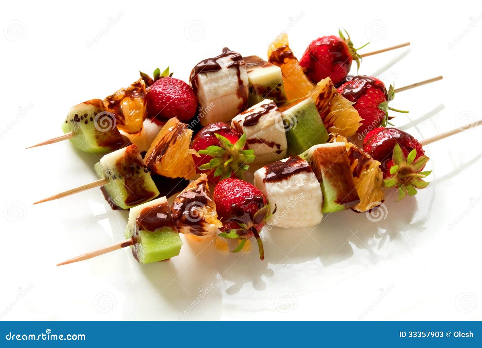 Pinchos De Frutas Con Chocolate