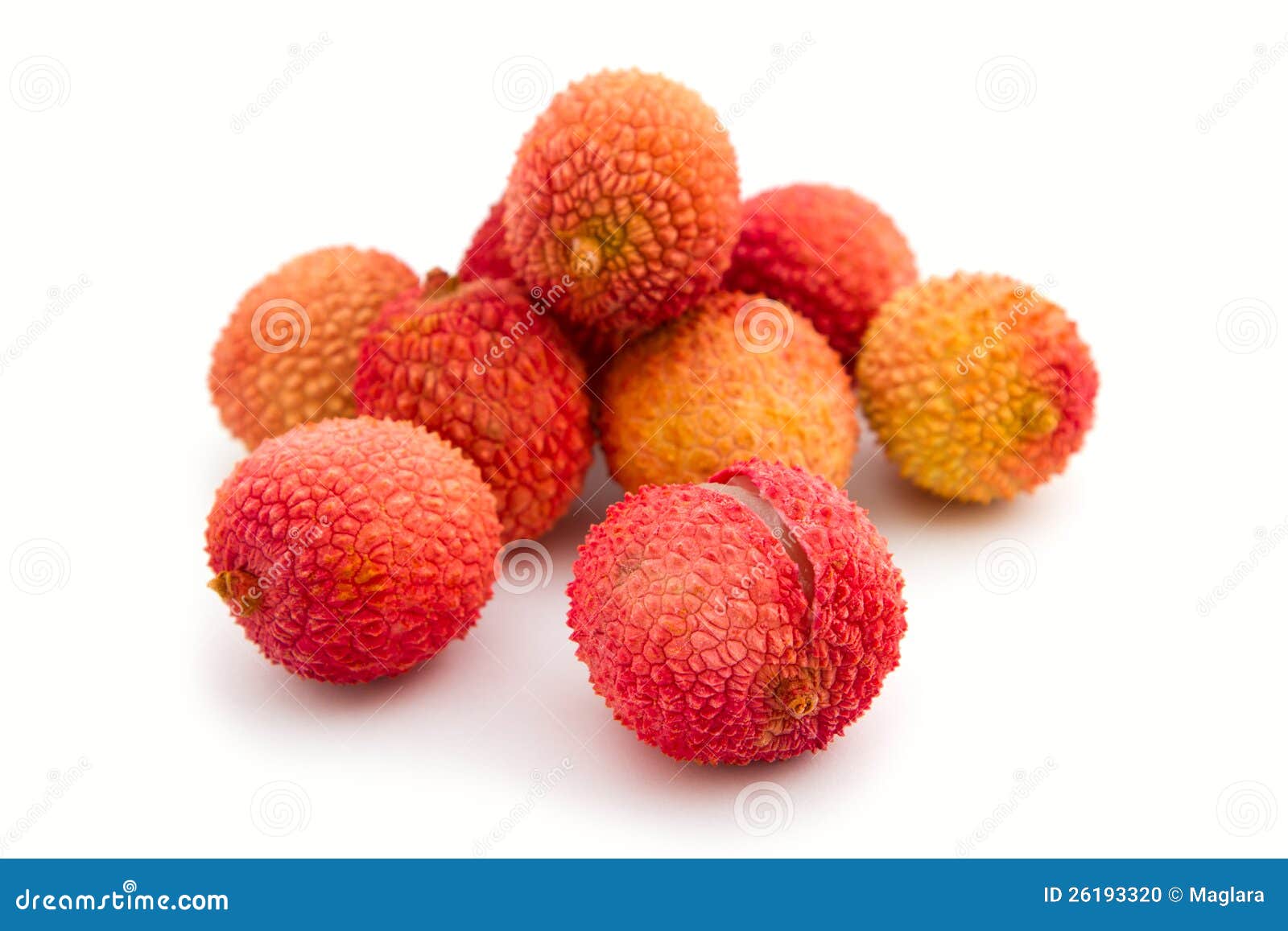 Fruta exótica do lychee foto de stock. Imagem de alaranjado - 26193320