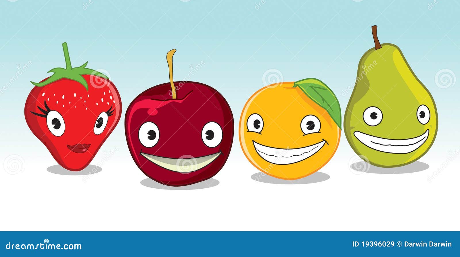 Fruta feliz ilustración del vector. Ilustración de sonrisa - 19396029