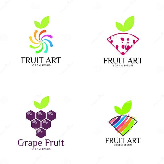 Fruta fresca Logo Vector ilustración del vector. Ilustración de ...
