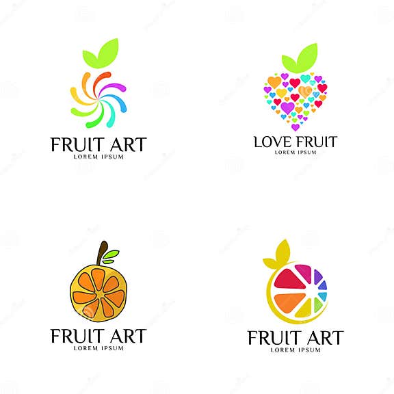 Fruta fresca Logo Vector ilustración del vector. Ilustración de dulce ...