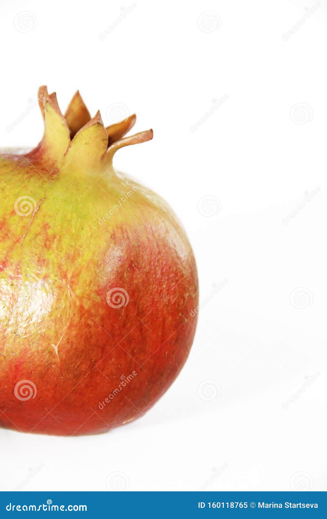 Fruta Natural Verde Granada Sobre Fondo Blanco Imagen de archivo ...