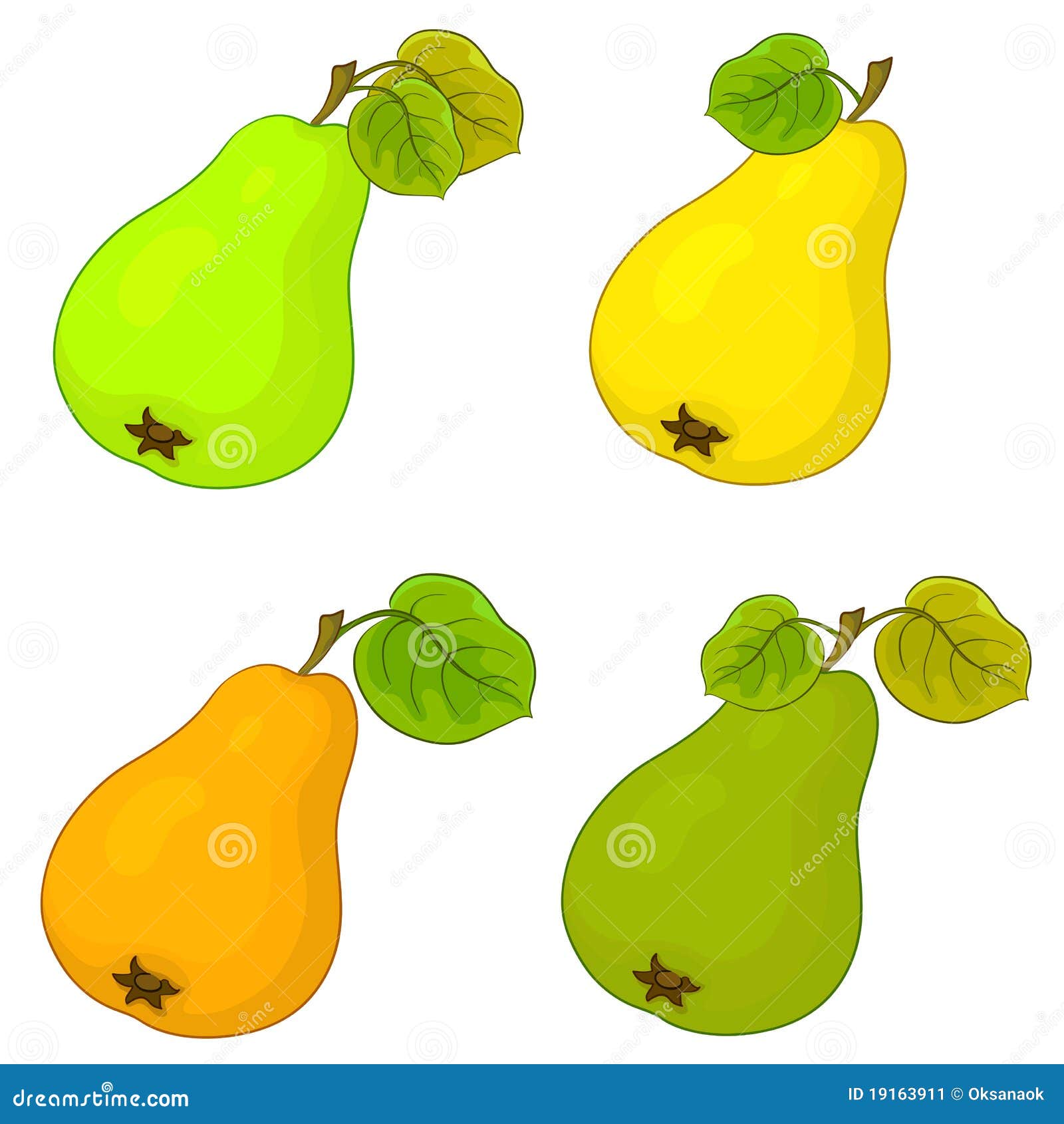 Fruta, peras ilustración del vector. Ilustración de cubo - 19163911