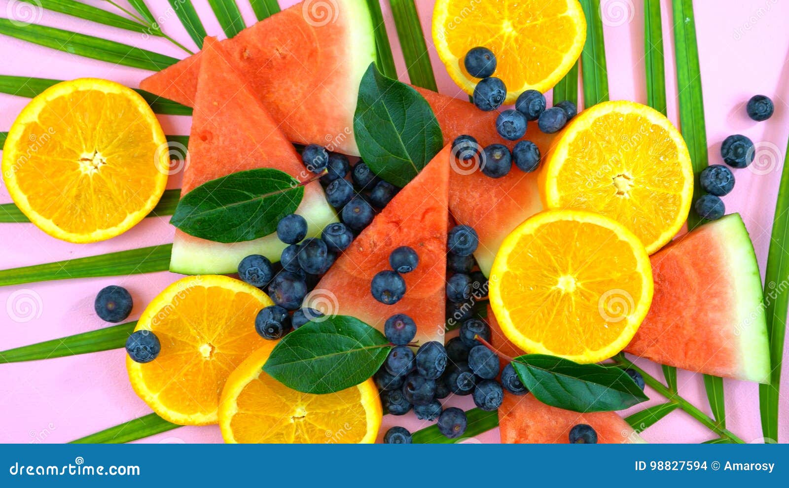 Fruta Tropical Mezclada De Arriba Foto de archivo - Imagen de endecha ...