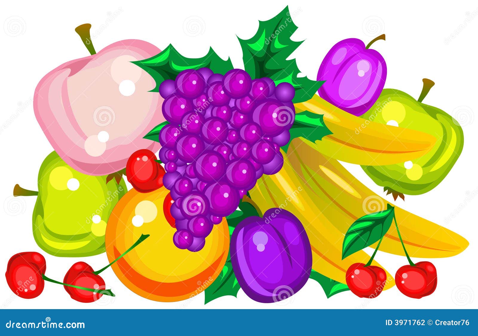 Frutas del vector ilustración del vector. Ilustración de maduro - 3971762