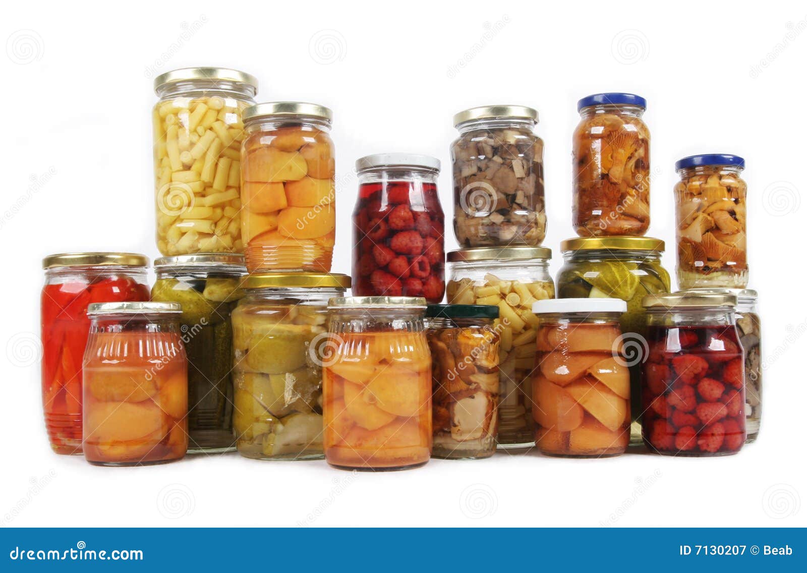 Frutas E Verdura Conservadas Imagem de Stock - Imagem de lanche, vidro ...