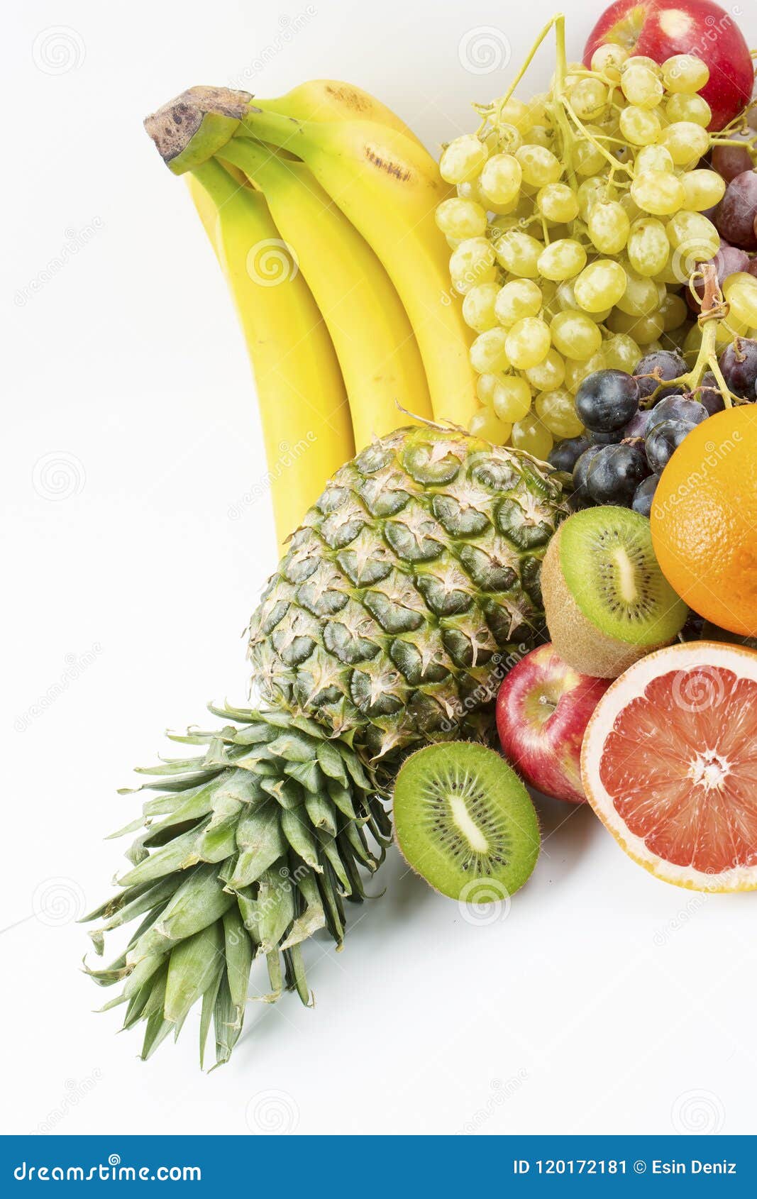 Frutas en el fondo blanco imagen de archivo. Imagen de anaranjado ...