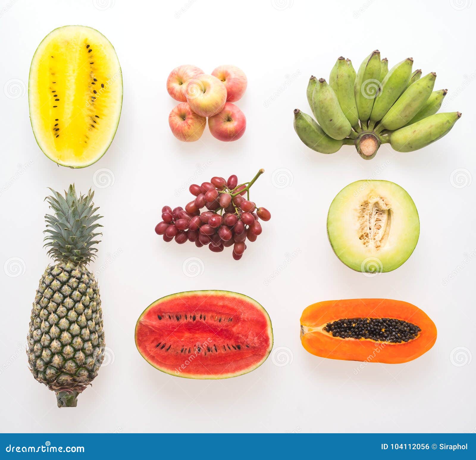 Frutas misturadas isoladas foto de stock. Imagem de quivi - 104112056