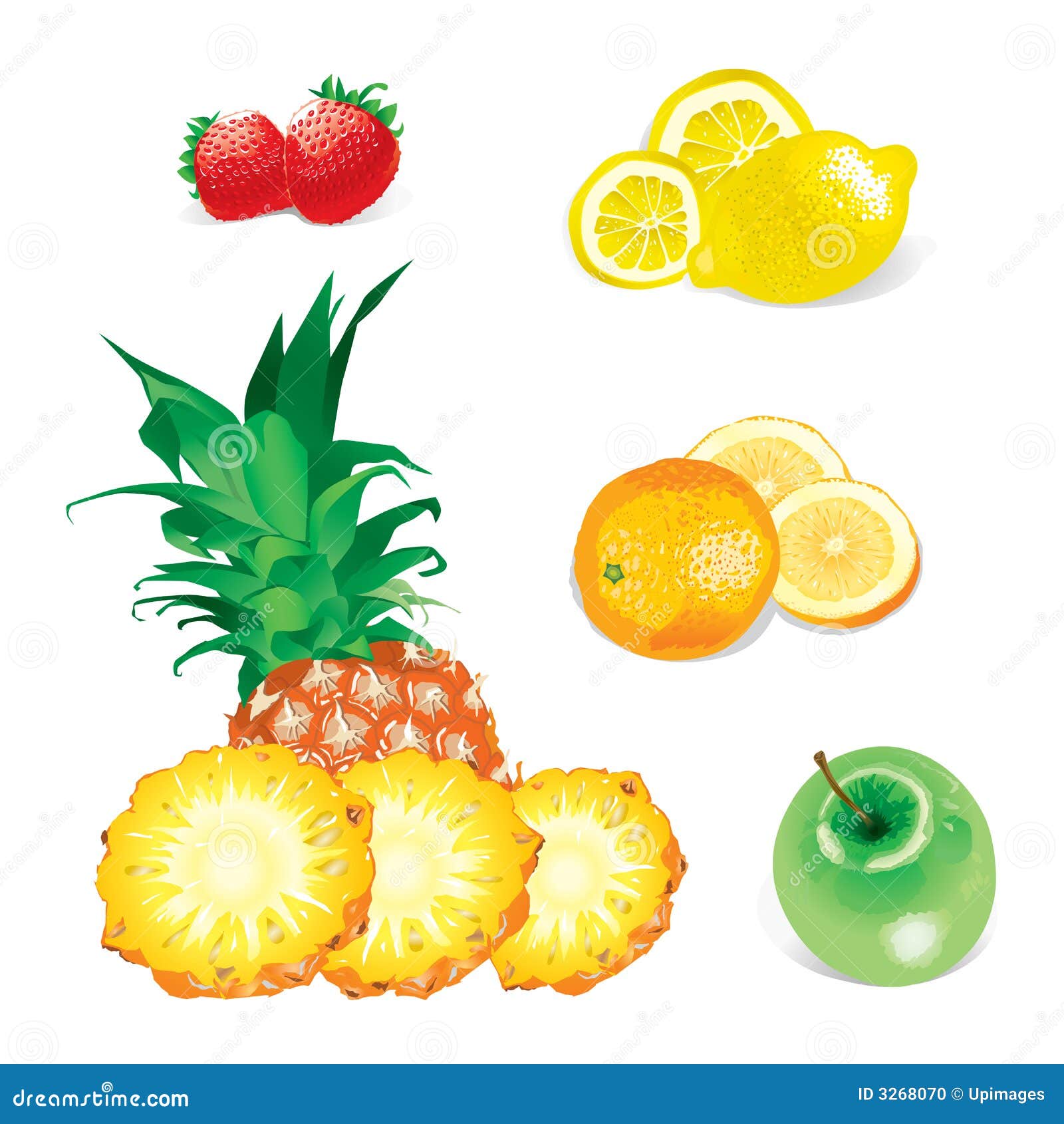 Frutas (vector) ilustración del vector. Ilustración de rojo - 3268070