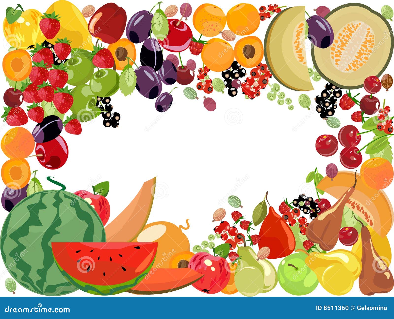 Frutas, vector ilustración del vector. Ilustración de dieta - 8511360