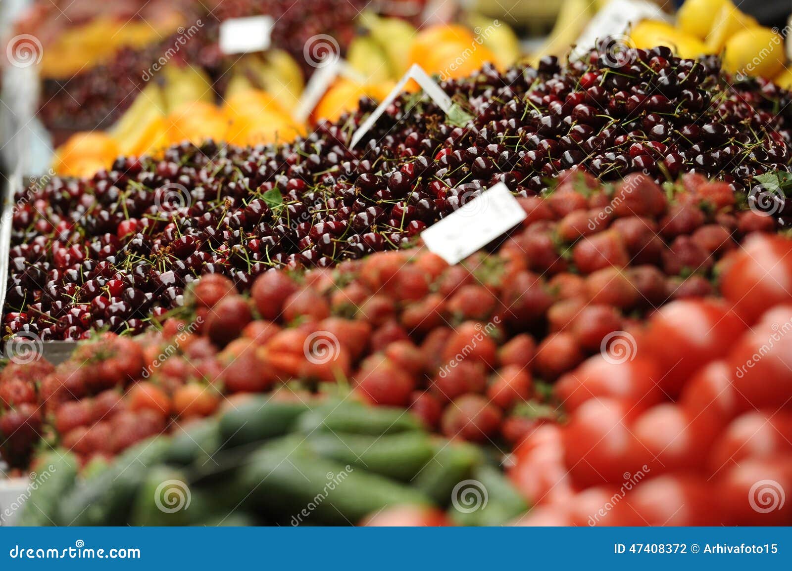 Frutas y verdura foto de archivo. Imagen de sano, cerezas - 47408372