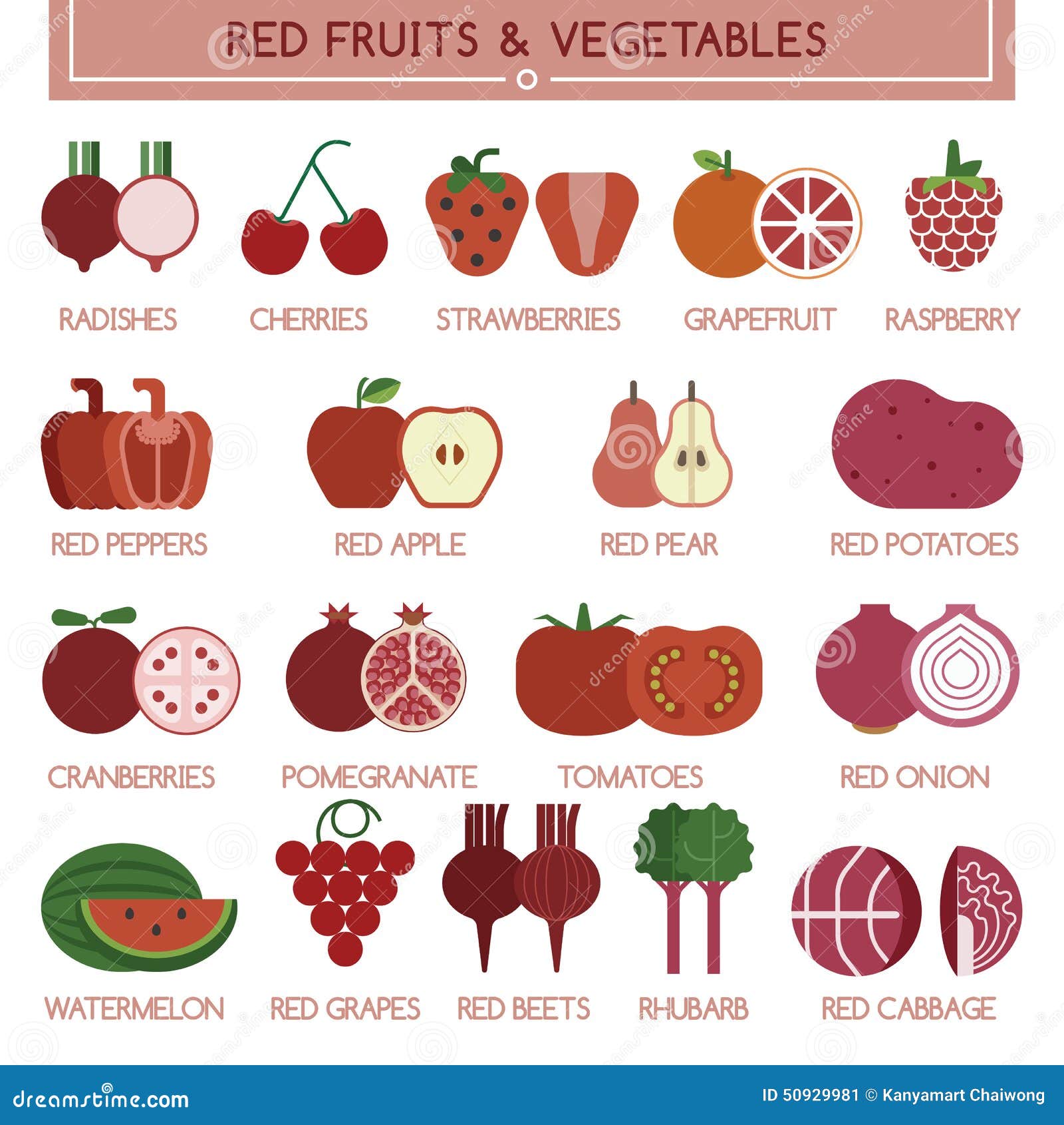 Frutas y verdura rojas ilustración del vector. Ilustración de remolocha ...