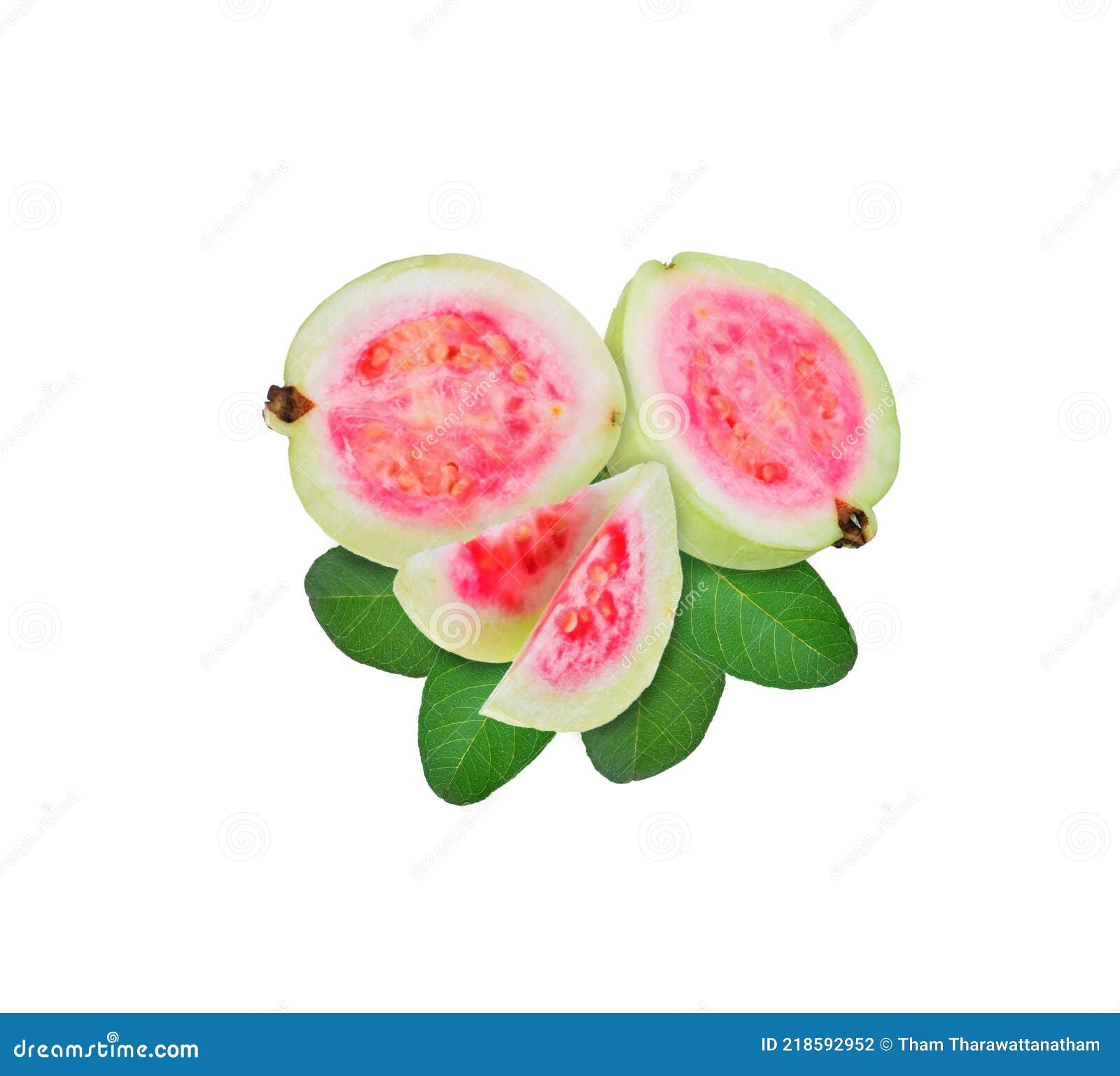 Fruto De Guayaba Rosa Aislado Sobre Fondo Blanco Foto de archivo ...