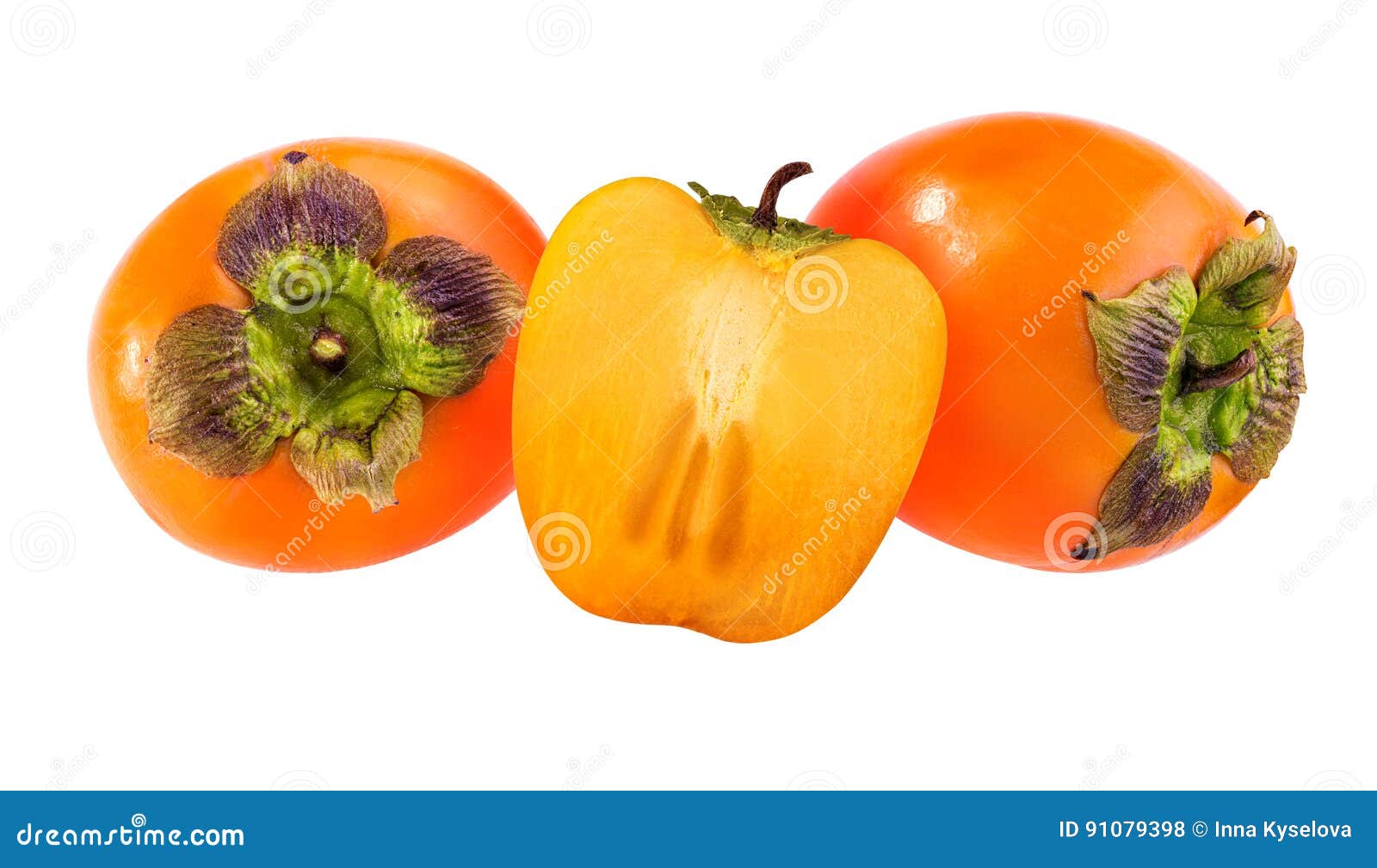 Fruto Do Caqui Isolado No Branco Foto de Stock - Imagem de fruta, doce ...