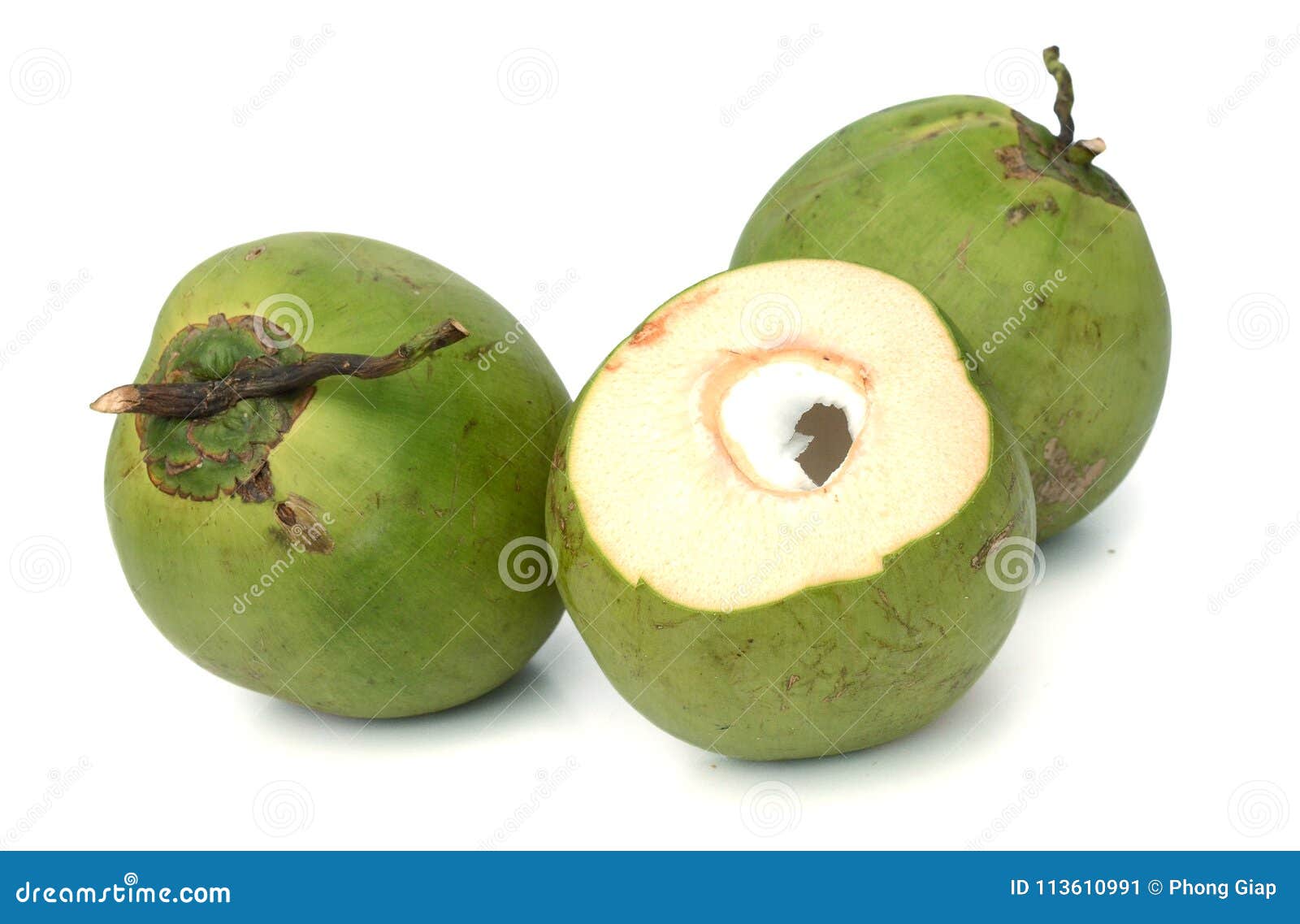 Fruto Do Coco Isolado No Fundo Branco Imagem de Stock - Imagem de secar ...